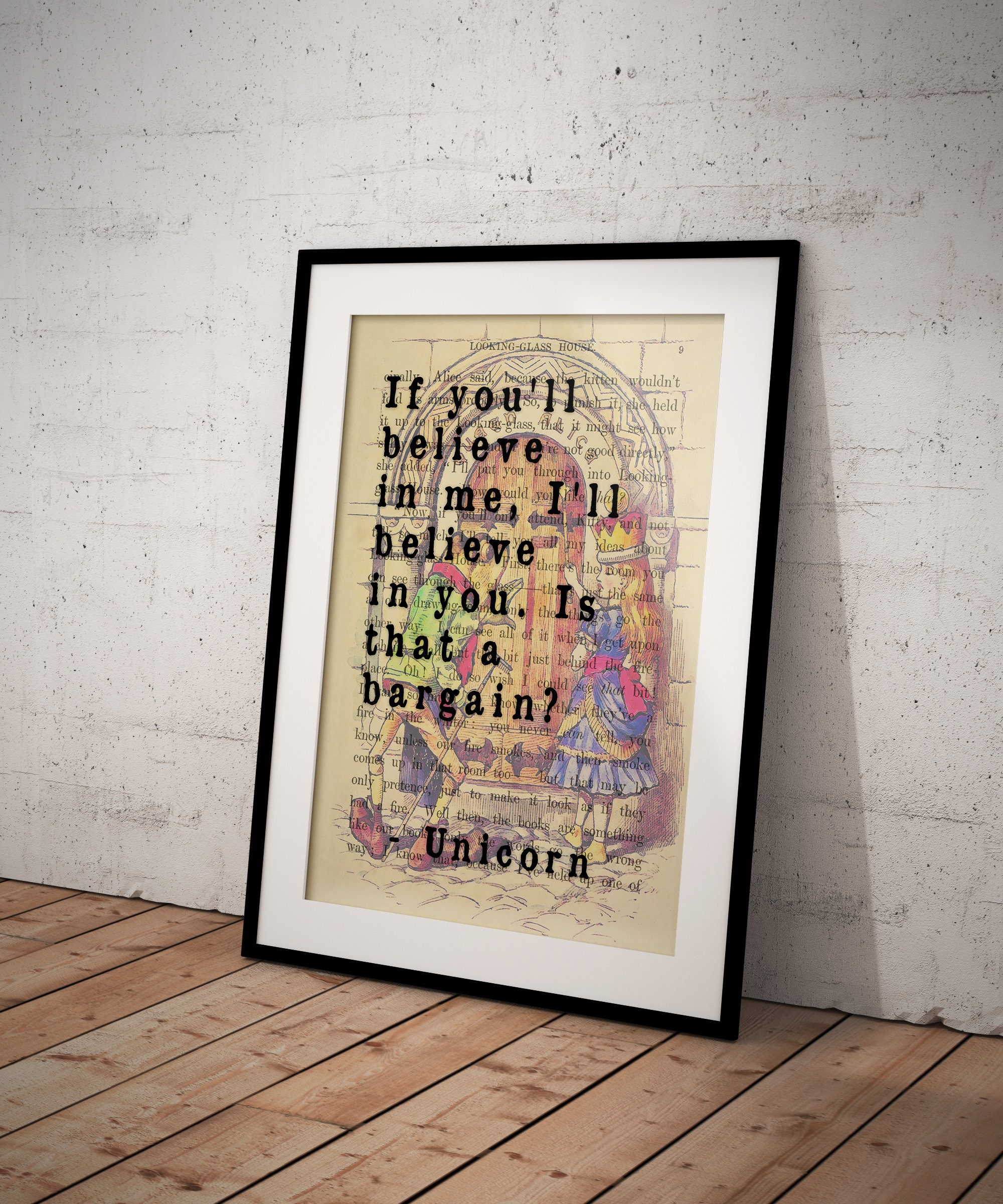 Through the Looking Glass Quote Print | Etsy