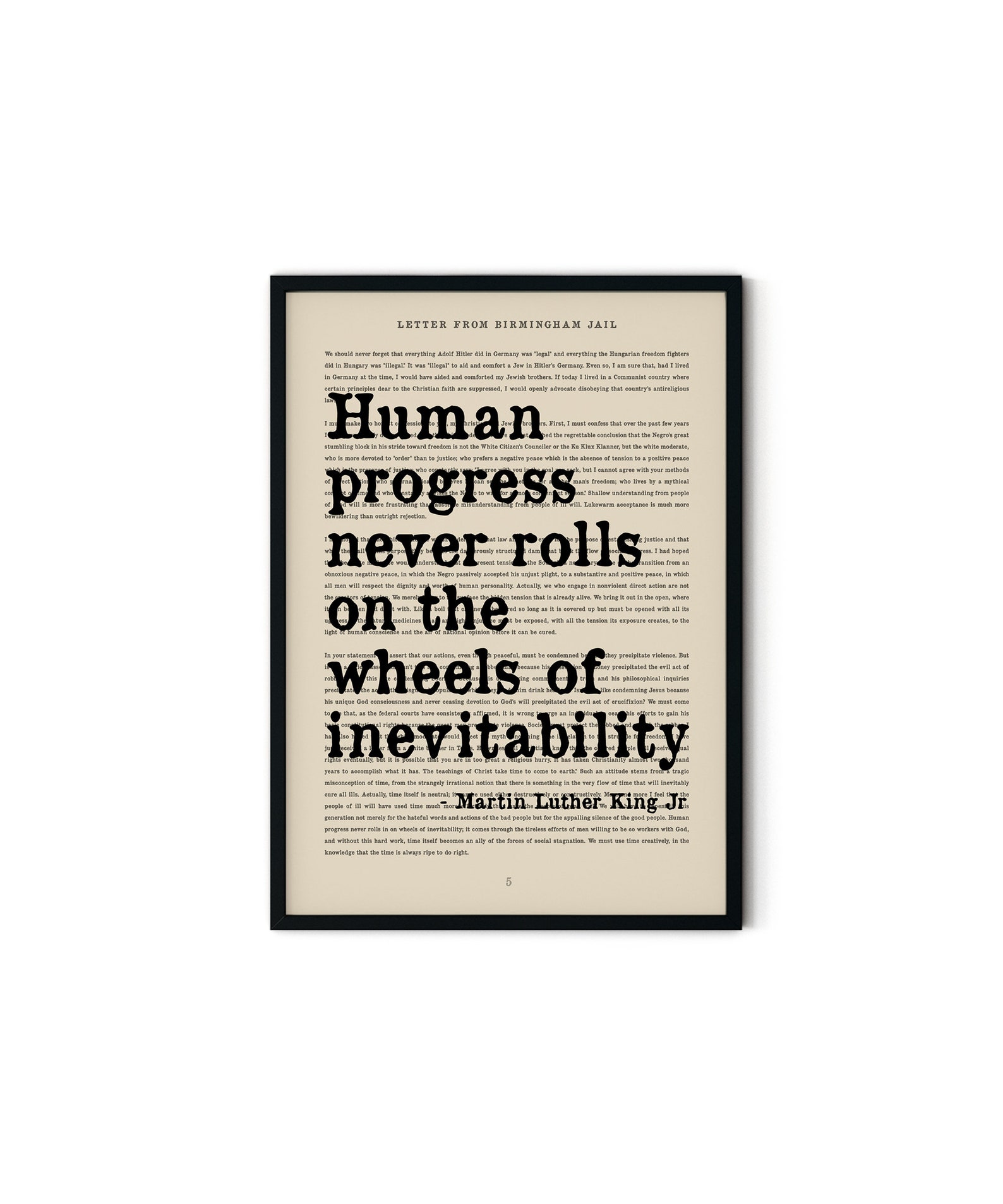 Martin Luther King Jr Human Progress Quote Print - Etsy