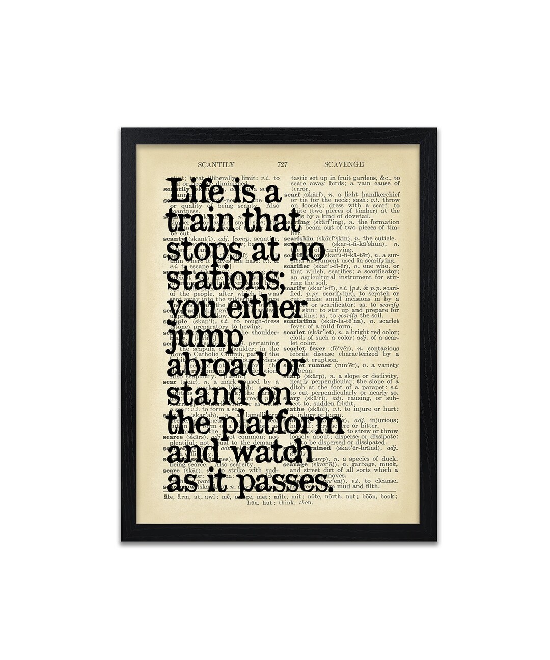Life is a Train Quote Print Inspirational Quotes Wall Decor Literary ...
