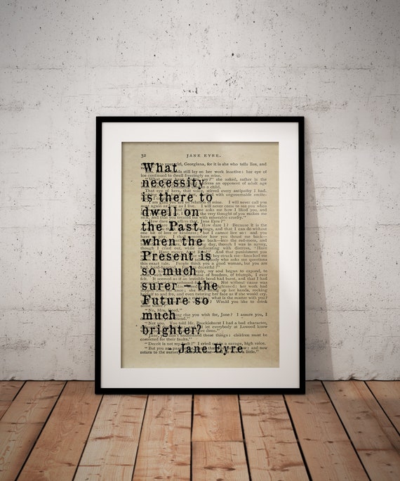 Jane Eyre Book Quote the Future so Much Brighter Quote Print | Etsy