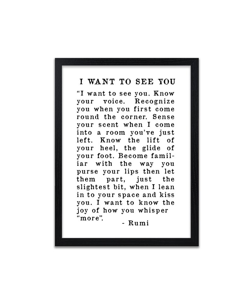 When I See You Poem Print Rumi Poem Poster Love Poems - Etsy