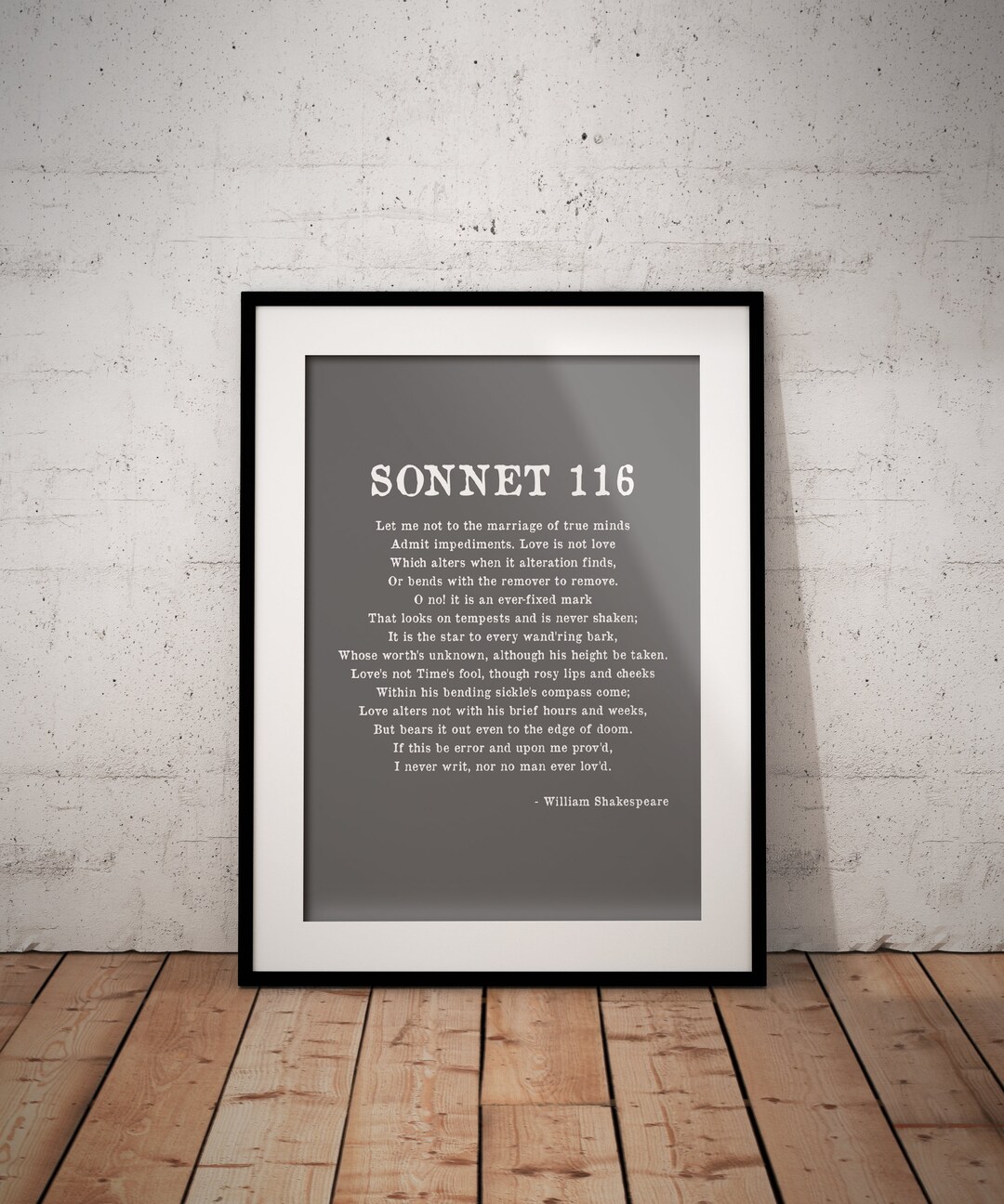 Shakespeare Sonnet 116 Love Poem Print - William Shakespeare Quotes - Etsy