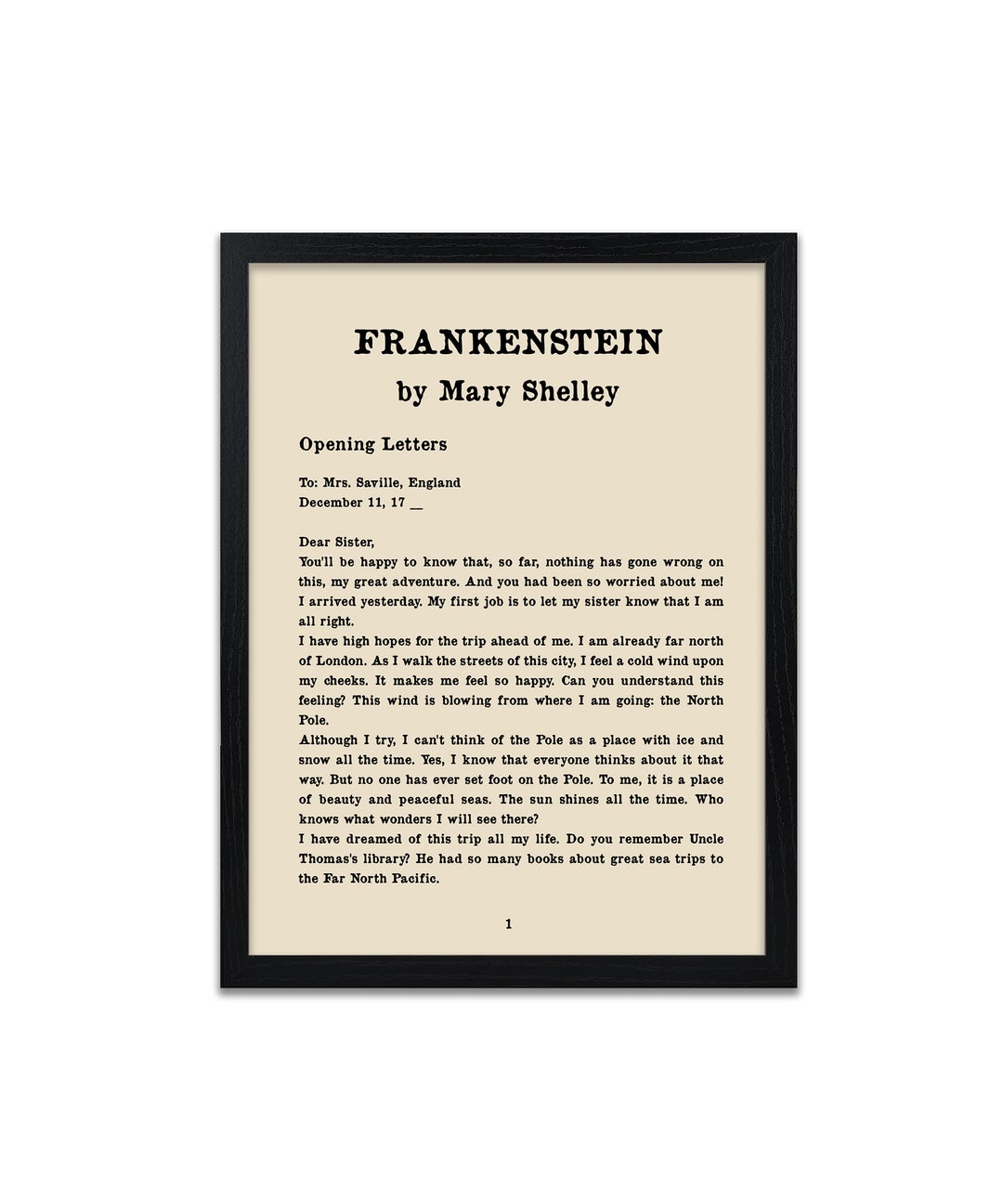 Frankenstein Novel Quote Print – Mary Shelley Literary Art - Etsy
