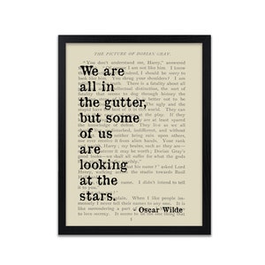 Oscar Wilde Quote Prints - Gutter and Stars Quote Print - Unframed ...