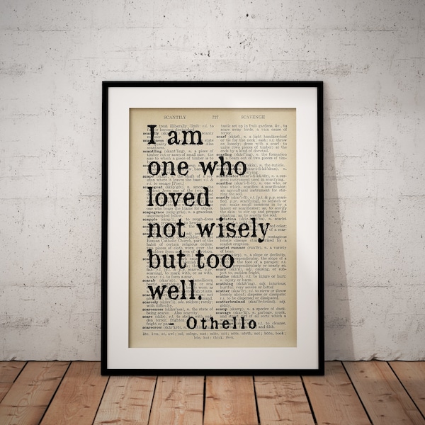Othello Quote - Etsy