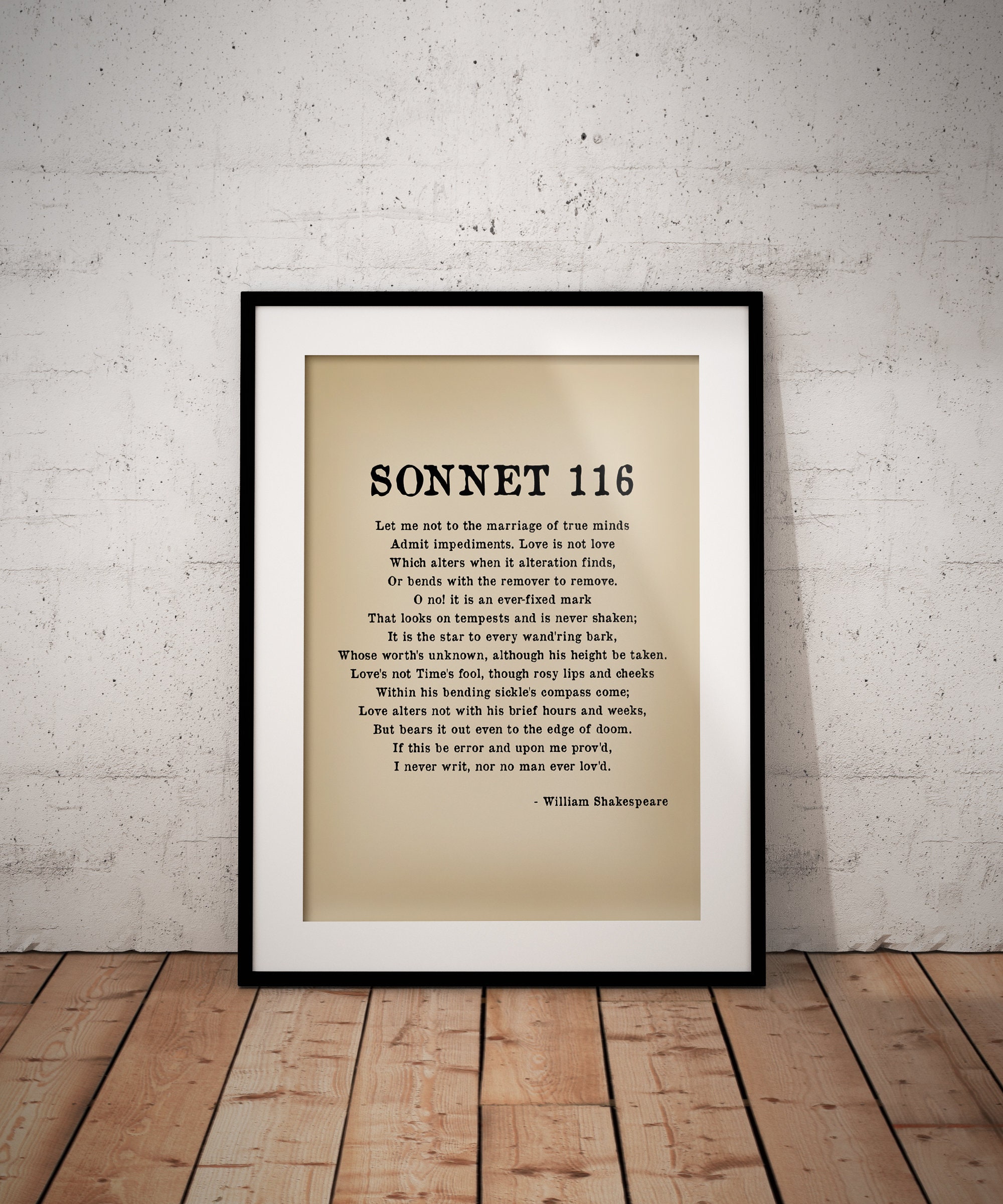 Shakespeare Sonnet 116 Love Poem Print - William Shakespeare Quotes - Etsy