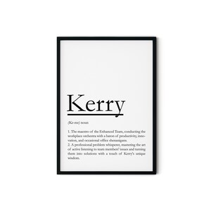 Personalized Name Definition Giclee Art Print - Customized Meaningful ...