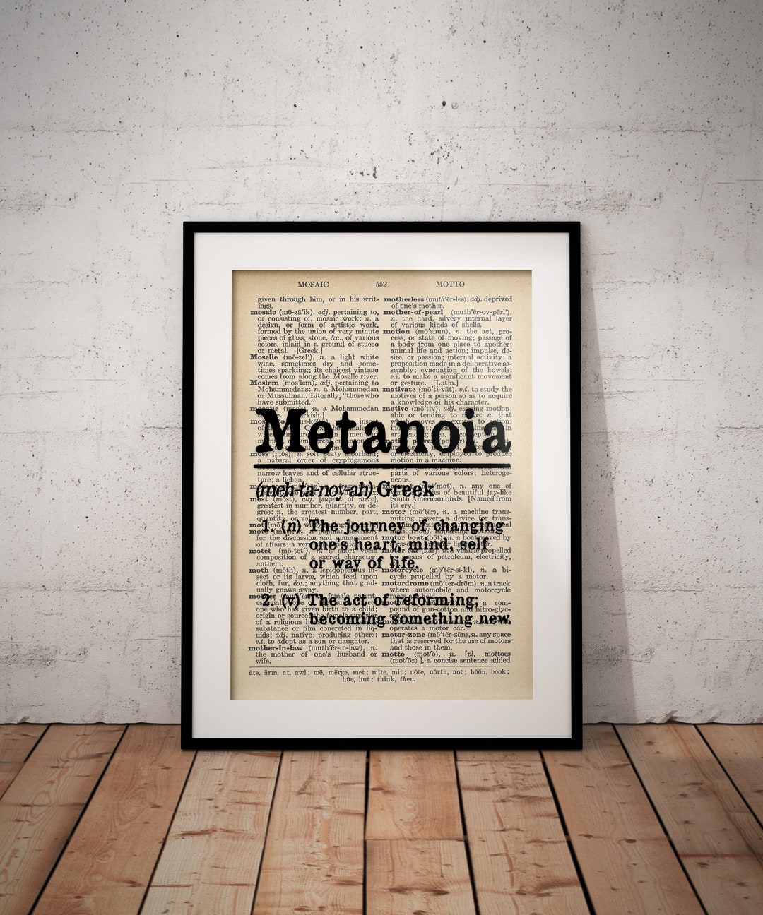 Metanoia Definition - Funny Definition Print - Dictionary Definitions ...