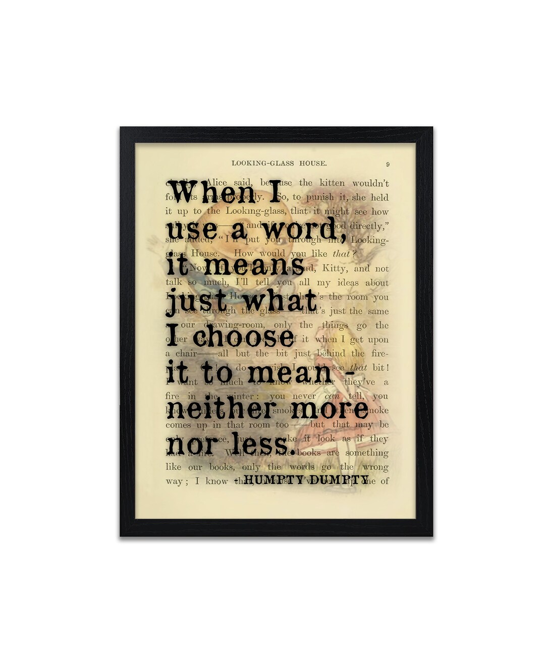 Through the Looking Glass Quote Print - Etsy