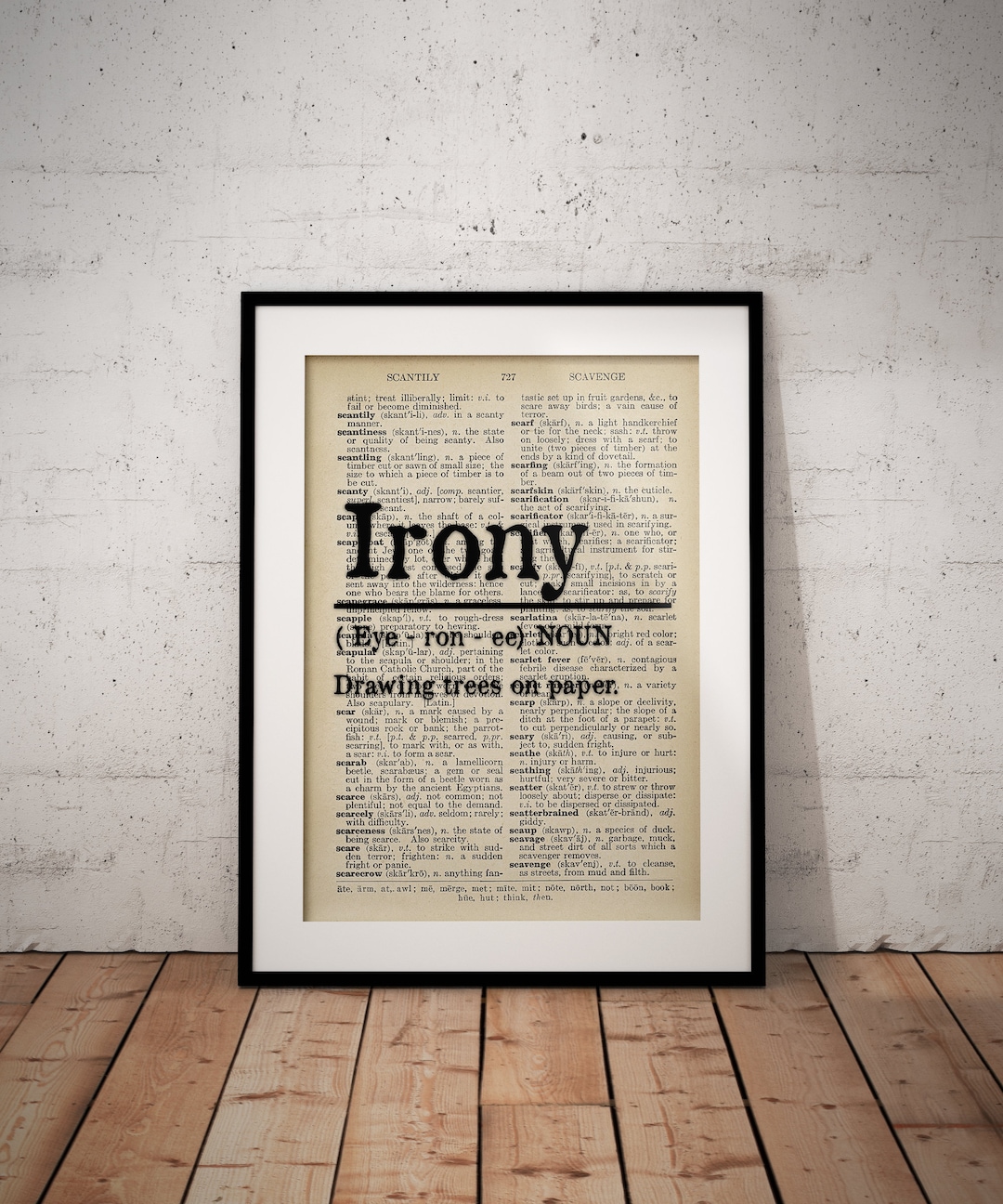 Irony Definition Irony Definition Funny Definition Print - Etsy