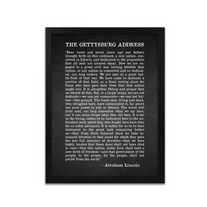 The Gettysburg Address Quote Print - Abraham Lincoln Quotes - Abraham ...
