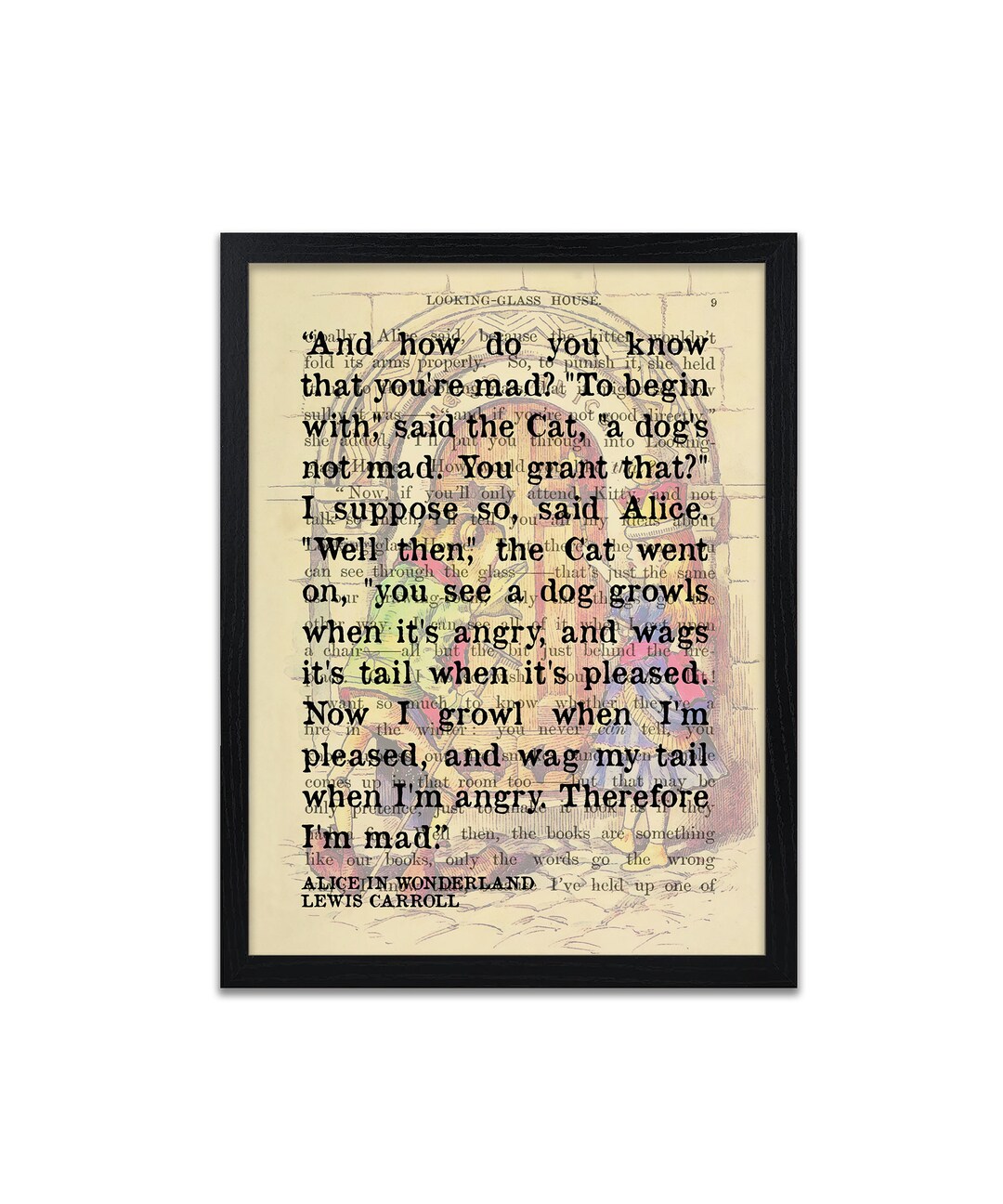 Through the Looking Glass Quote Print Madness Quotes Alice in ...