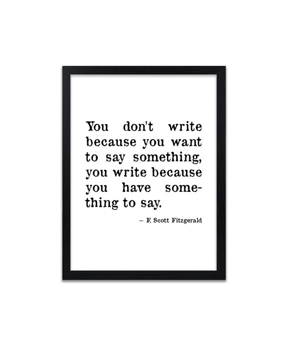 F Scott Fitzgerald Quotes Writing