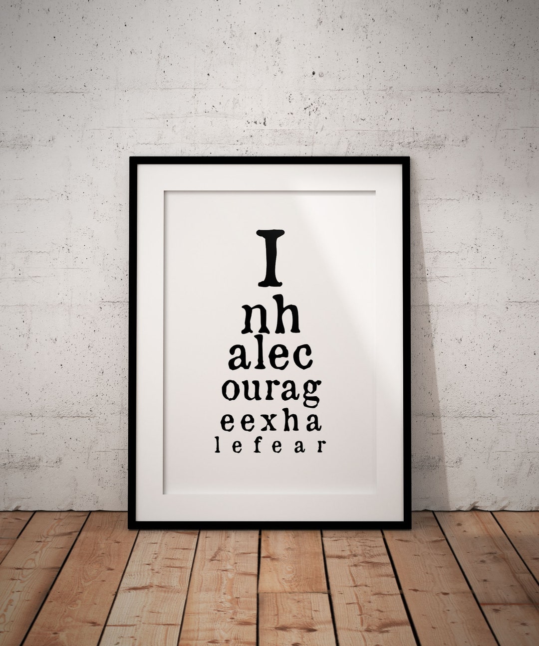 Custom Quote Print - Eye Chart Quotes Print - Wall Decor - Unframed - Etsy