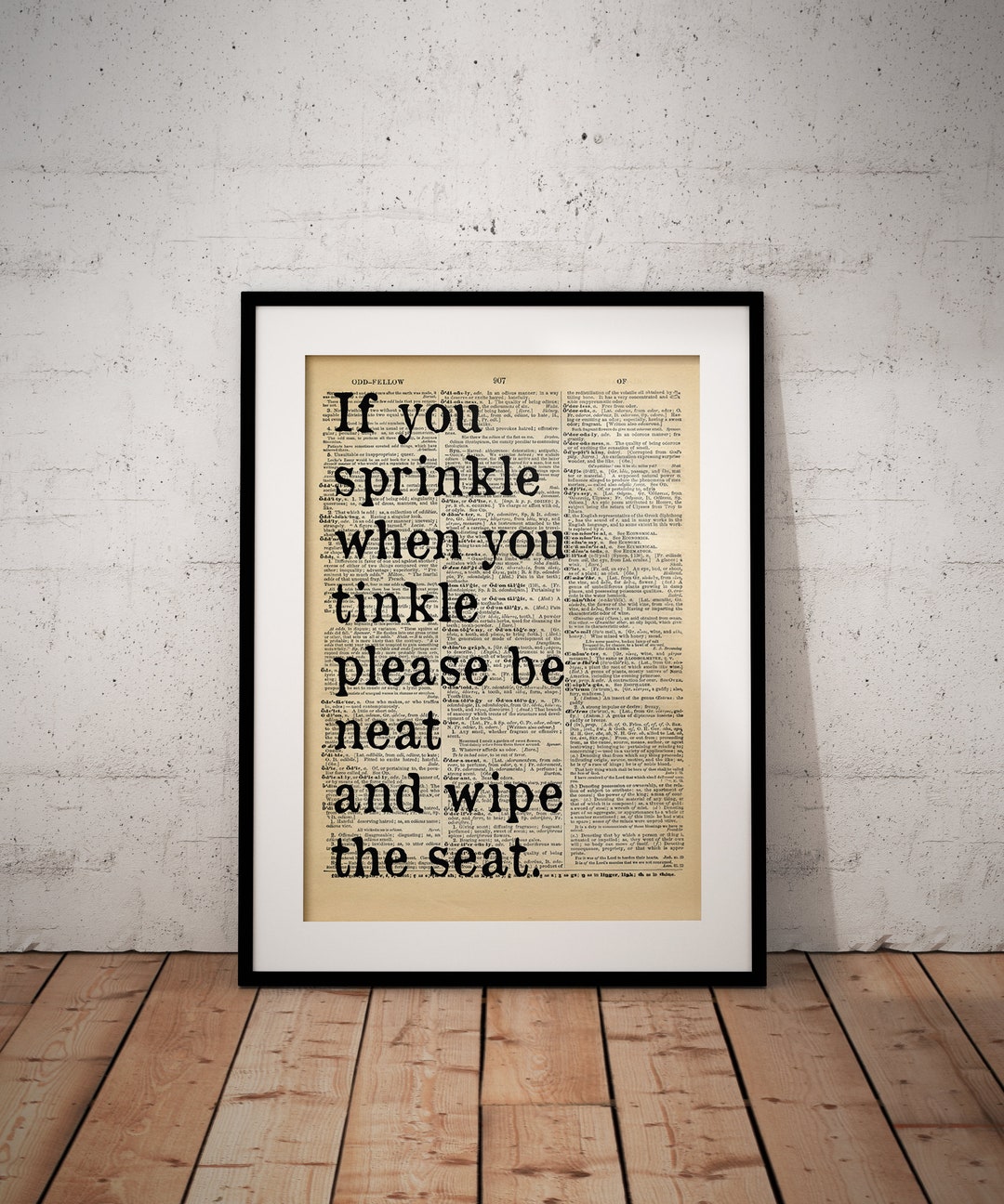 Personalisable If You Sprinkle Funny Dictionary Page Bathroom and ...