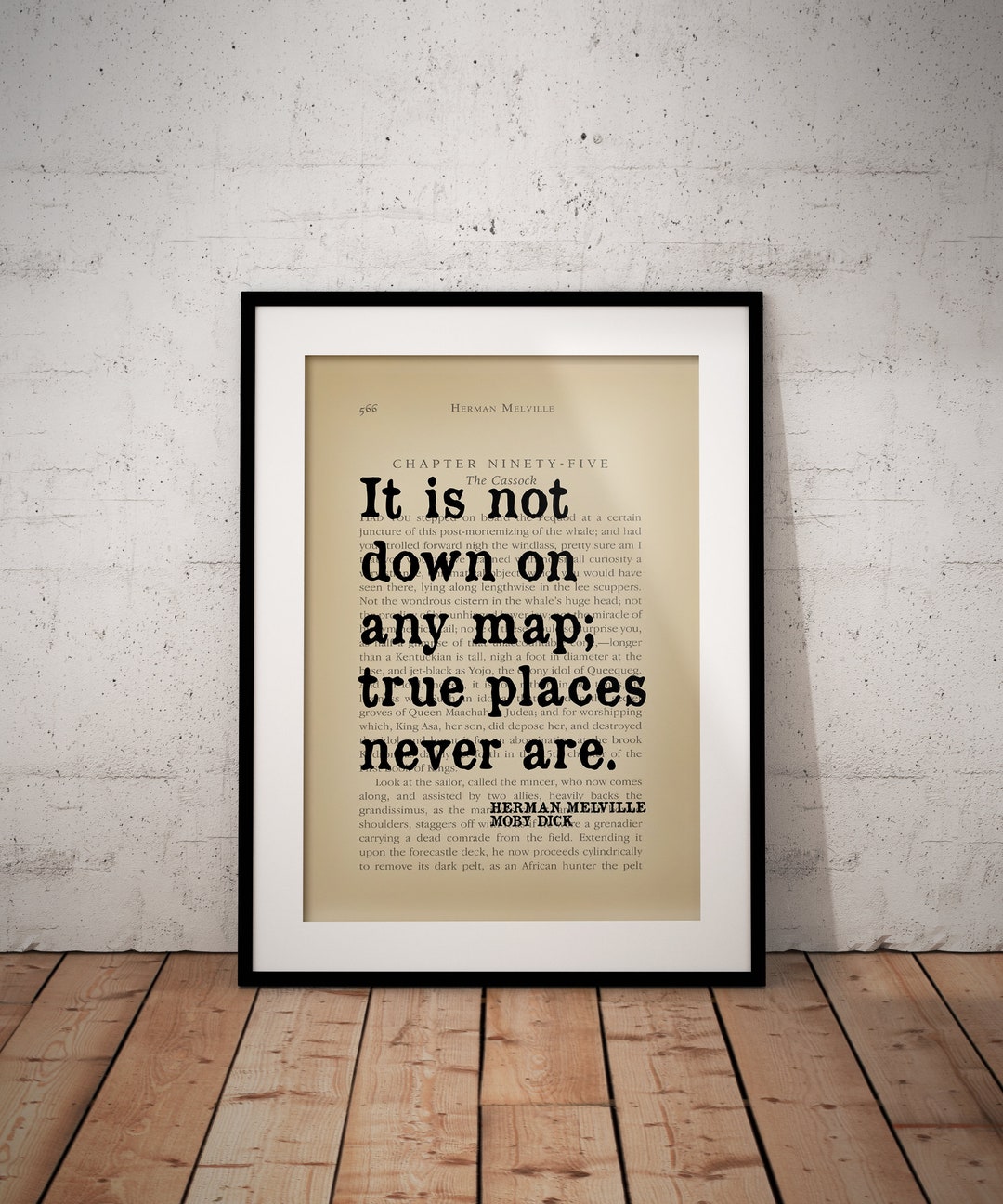 Moby Dick Quote Print – Herman Melville Literary Art - Etsy