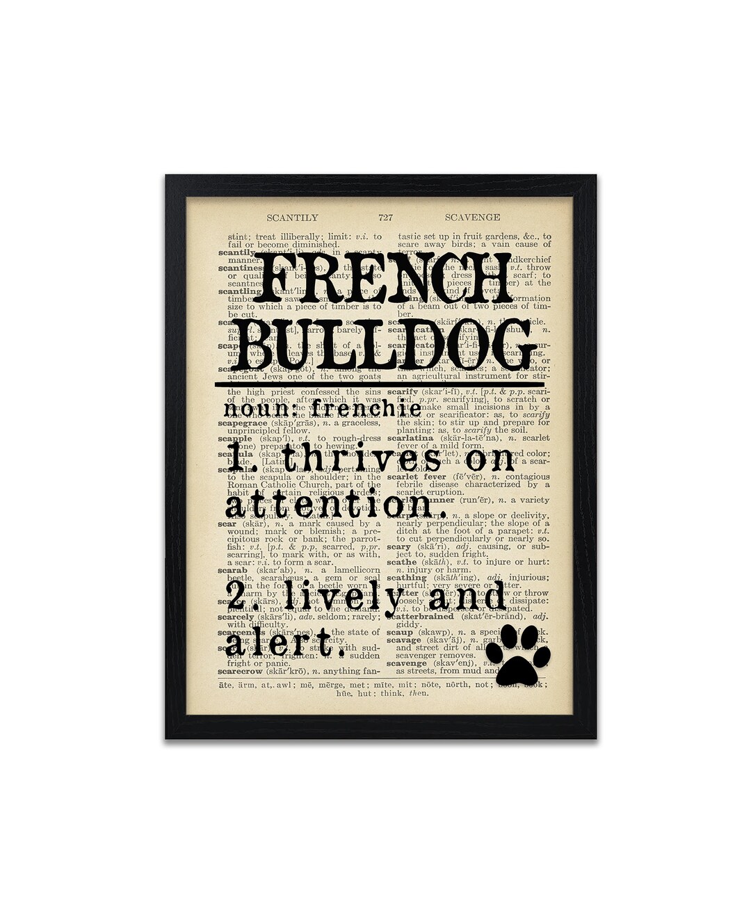 Funny Dog Dictionary Definition Print - Custom Option Available ...