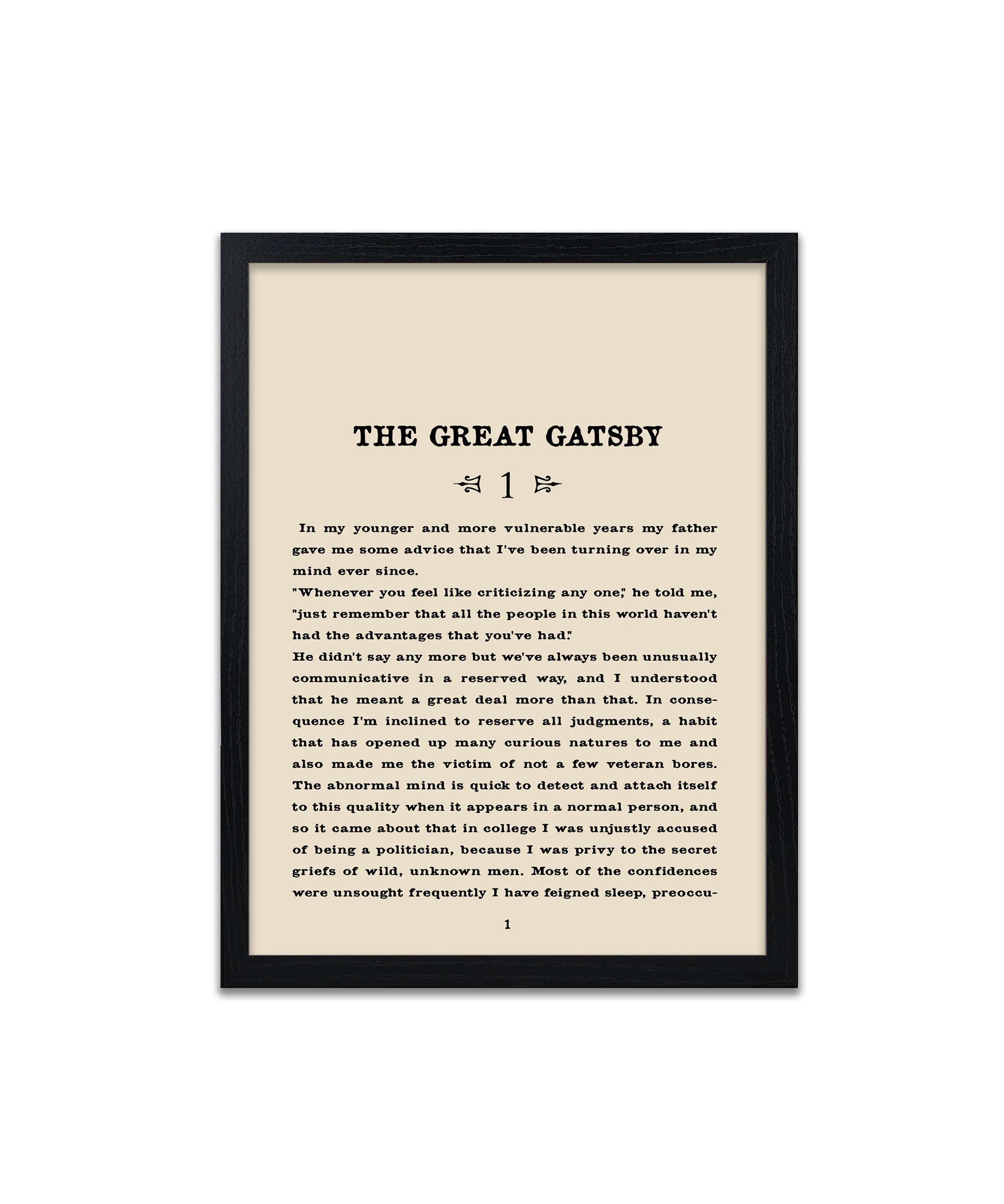 The Great Gatsby Novel Quote Print - Literary Art - Book Page - Bookish ...