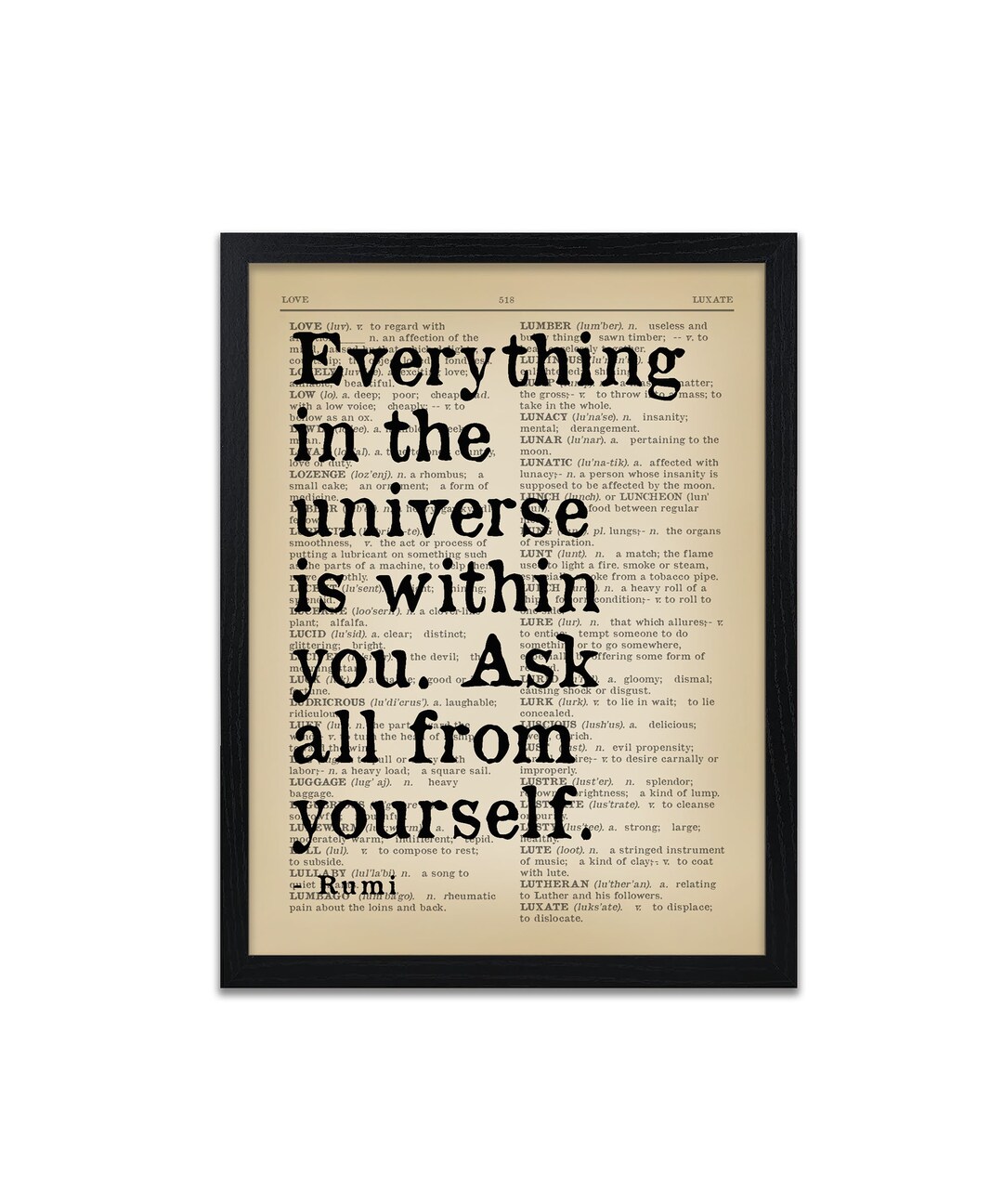 Rumi Poem Print Rumi Quote Print Everything in the Universe is Within ...