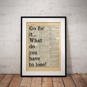 Go for It Funny Bathroom Quote Toilet Quotes Typography - Etsy UK