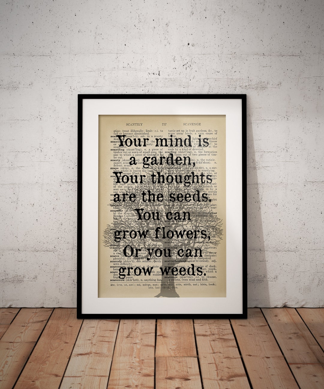 Inspirational Quote Print - Your Mind is A Garden Quotes - Mindful ...