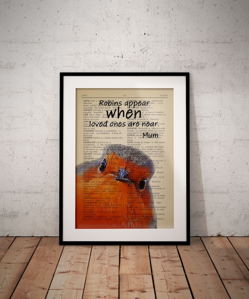 Robins Appear When Loved Ones Are Near Robin Quote Wall Art - Etsy