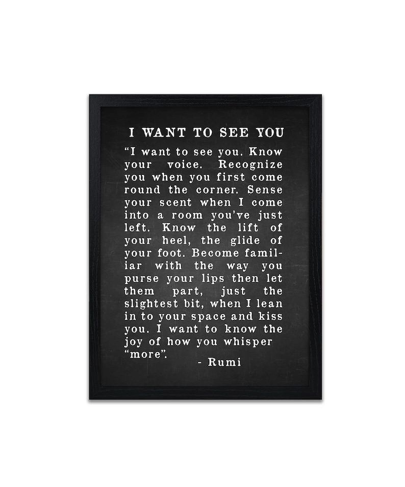 When I See You Poem Print Rumi Poem Poster Love Poems - Etsy