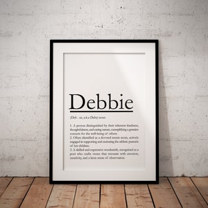 Personalized Name Definition Giclee Art Print - Customized Meaningful ...