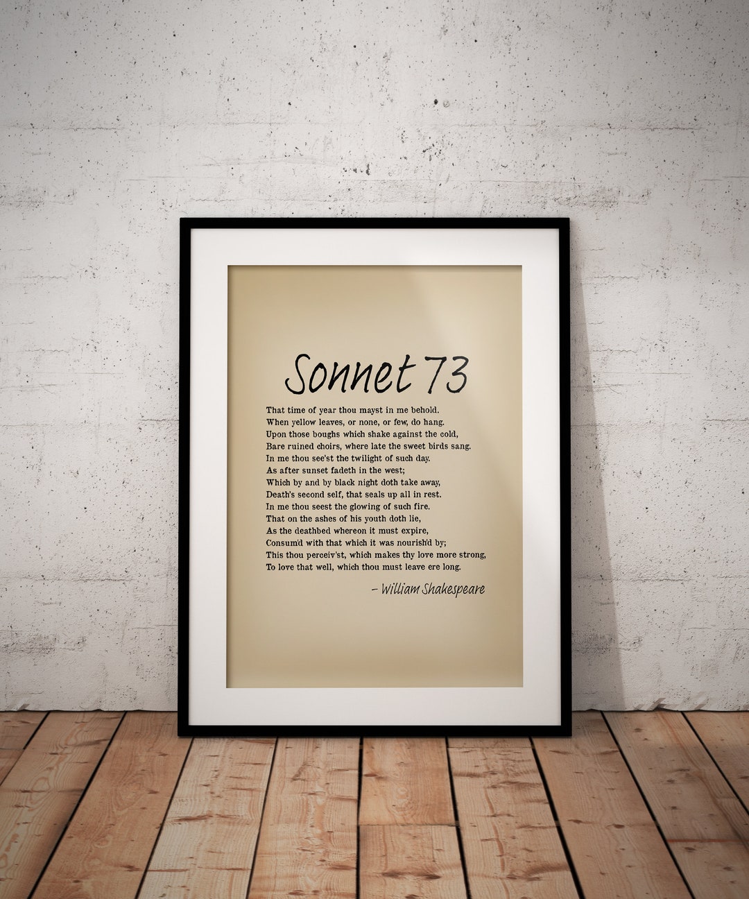Shakespeare Sonnet 73 Love Poem Print - William Shakespeare Quotes - Etsy
