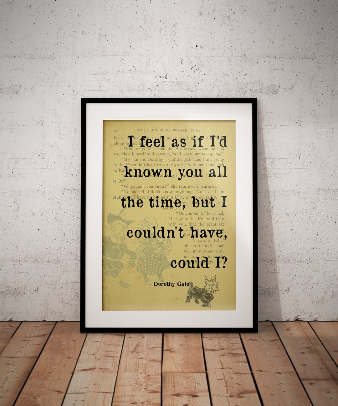 Wizard of Oz Feel Like I've Known You All This Time Quote Print - Etsy