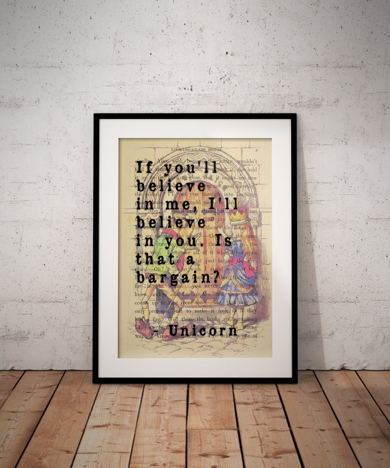Through the Looking Glass Quote Print - Etsy