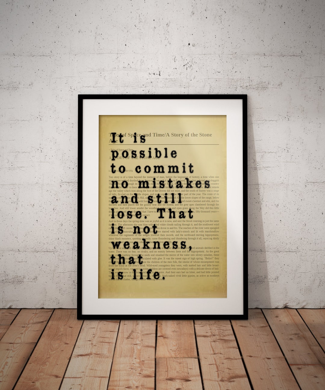 Commit No Mistakes and Still Lose Inspirational Quote Print - Etsy