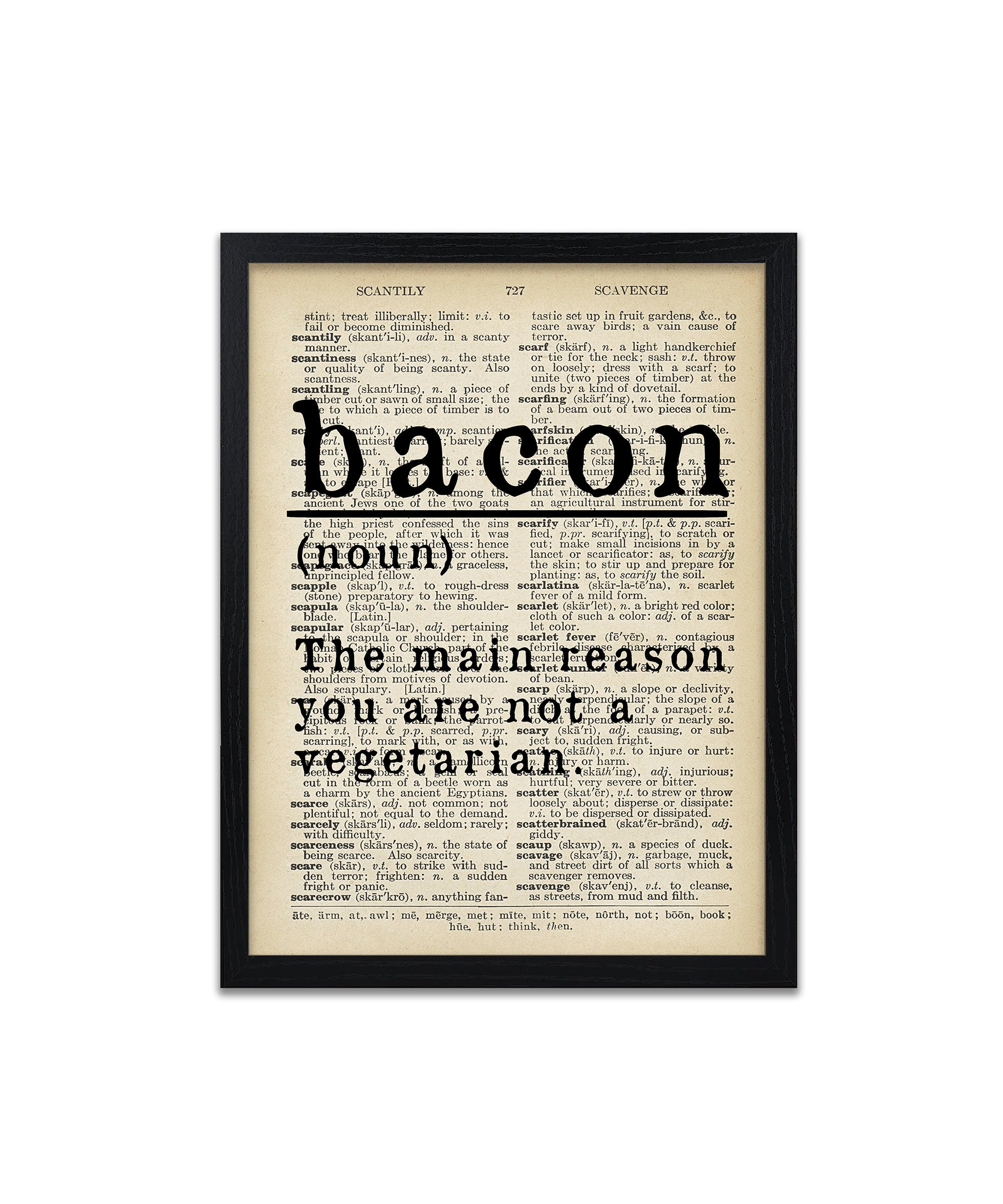 Bacon Definition Dictionary Definition Funny Definition | Etsy