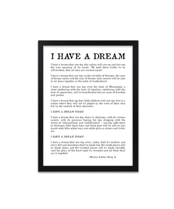 I Have A Dream Speech Text Printable