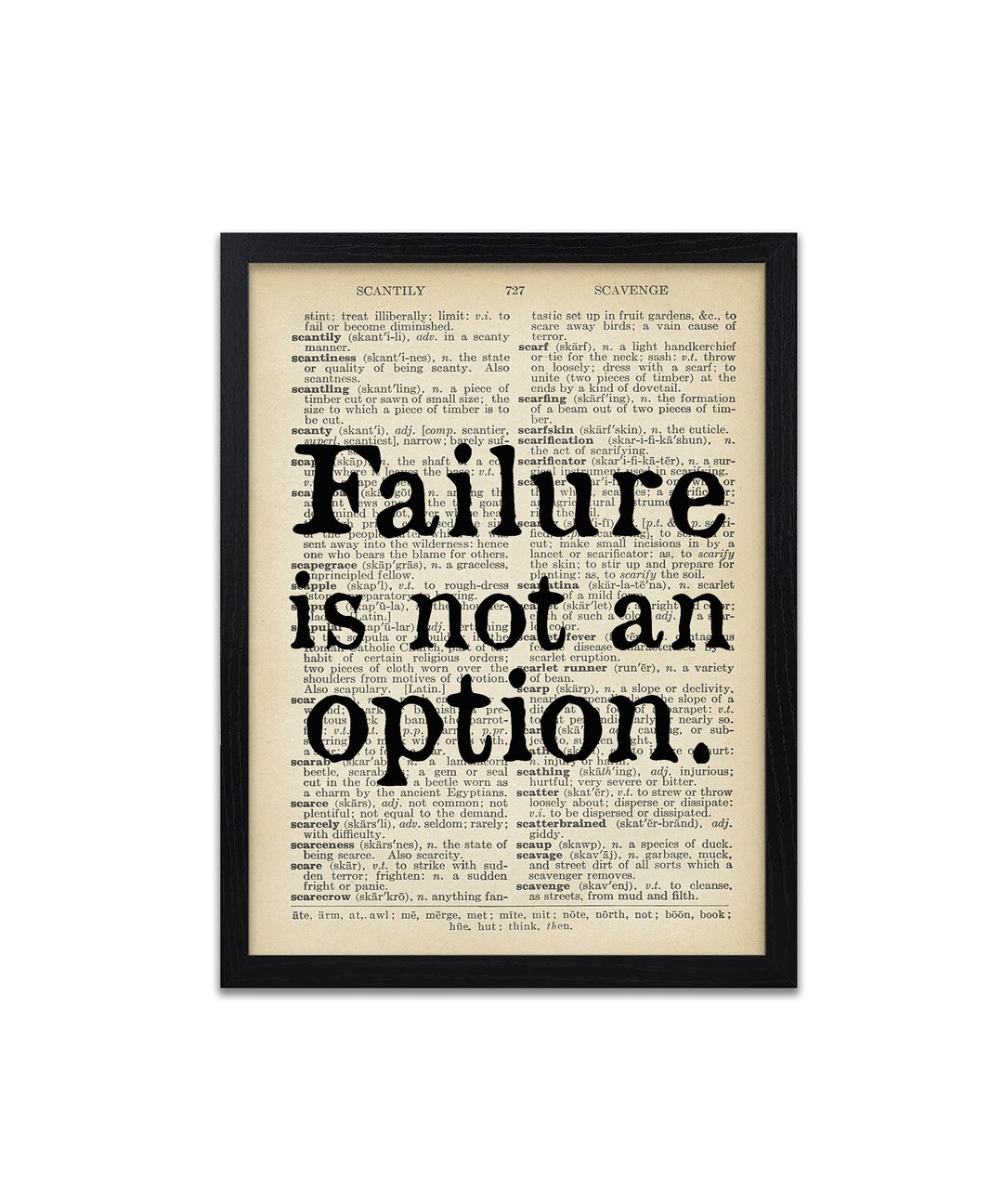 Failure is Not an Option - Profound Quote Print - Inspirational Quotes ...