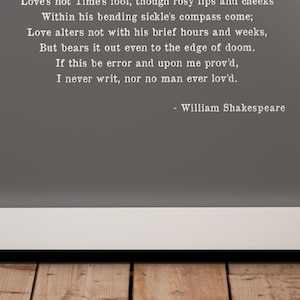 Shakespeare Sonnet 116 Love Poem Print - William Shakespeare Quotes - Etsy