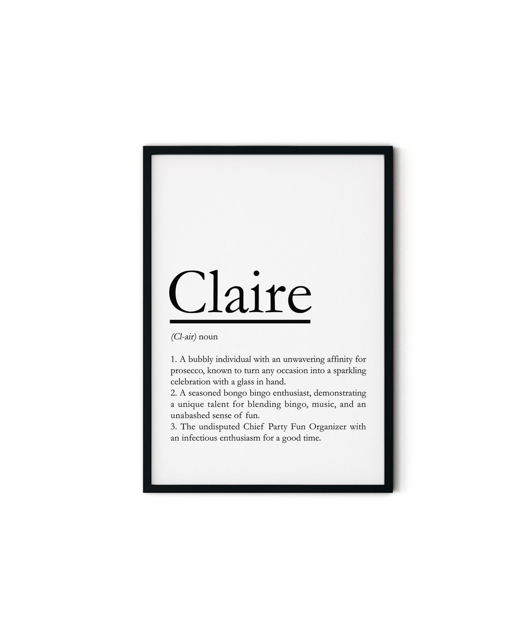Personalized Name Definition Giclee Art Print Customized Meaningful ...
