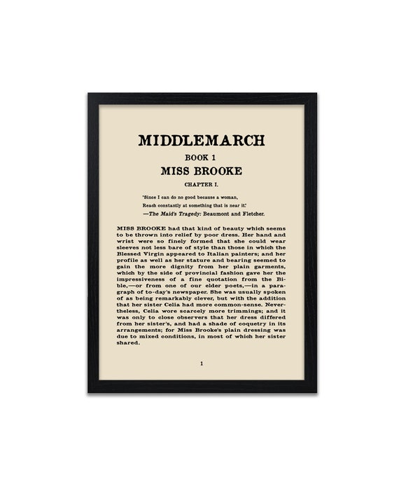 Middlemarch Book Page Print George Eliot Print Literary - Etsy