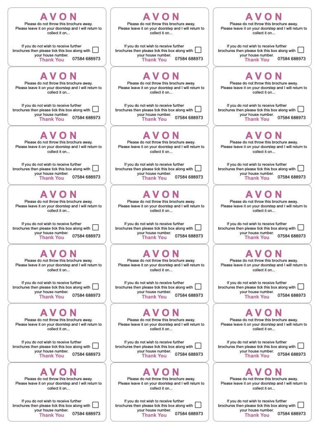 Avon Brochure Collection Stickers - Etsy UK