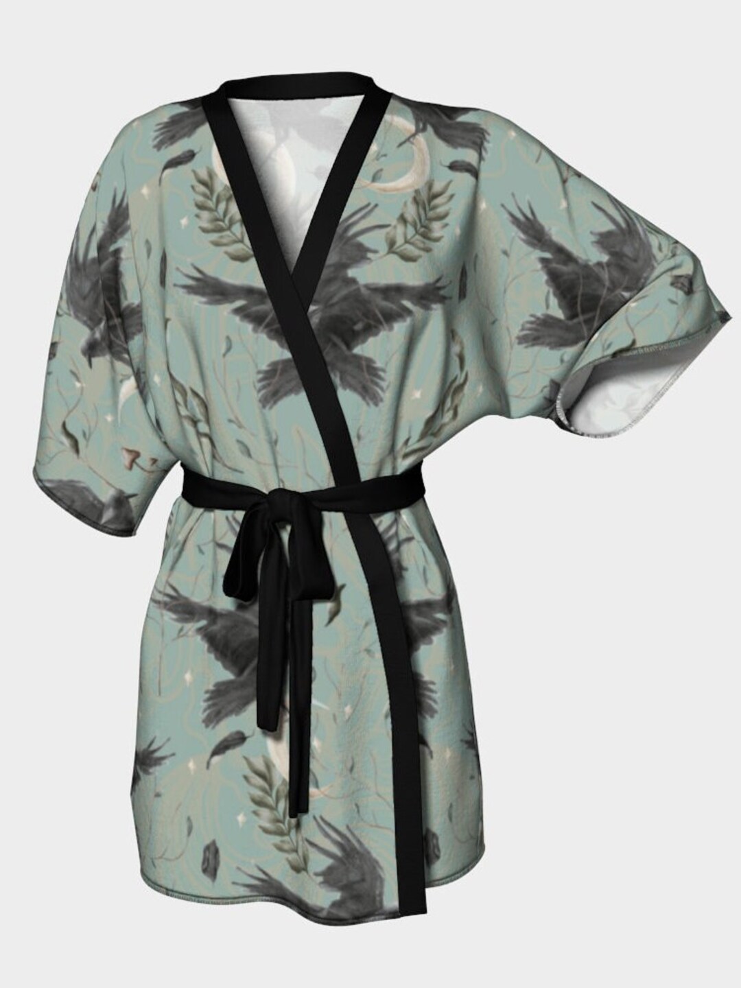Lunar Raven Robe, Green and Black Robe - Etsy
