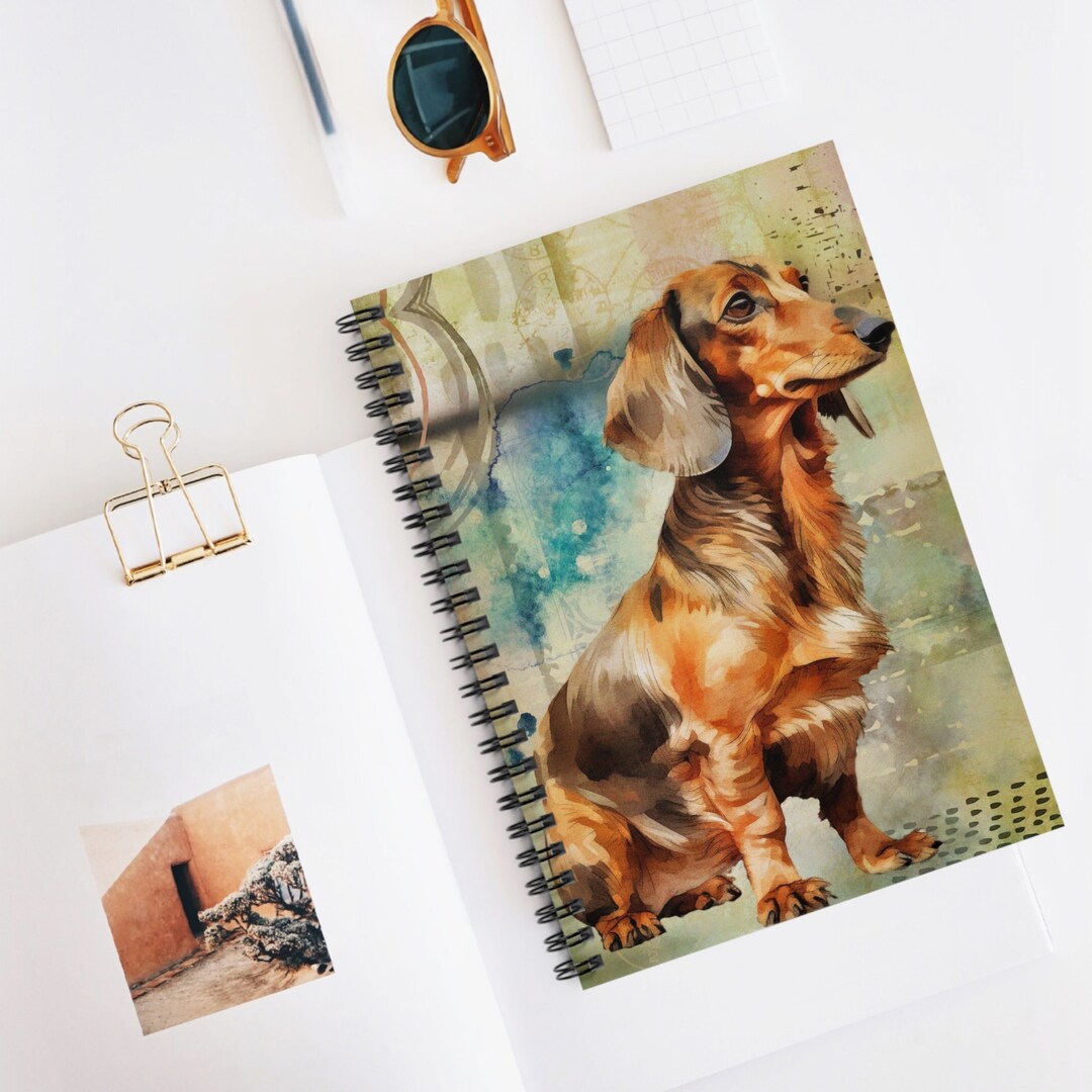 Dachshund Spiral Notebook Ruled Line - Etsy