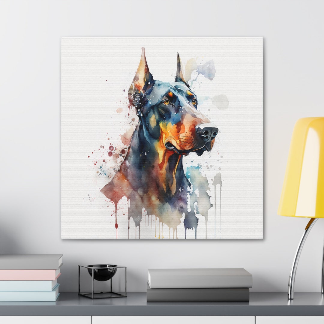 Doberman Pinscher Art Doberman Art Print Dog Art Print - Etsy