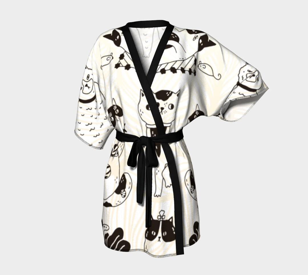 Cartoon Cat Robe, Robe for Pet Lovers - Etsy