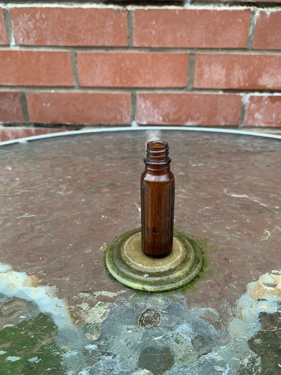 Vintage Small Brown Embossed INECTO Glass Bottle Found - Etsy UK