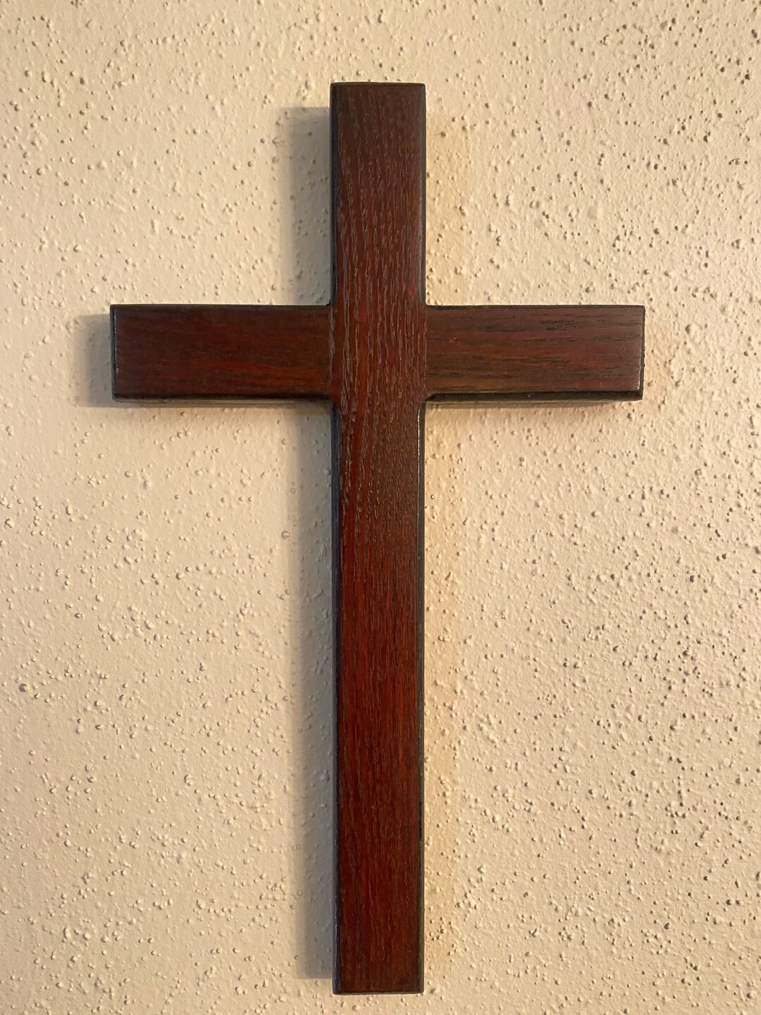 Red Oak Wooden Cross - Red Mahogany Stain - Etsy