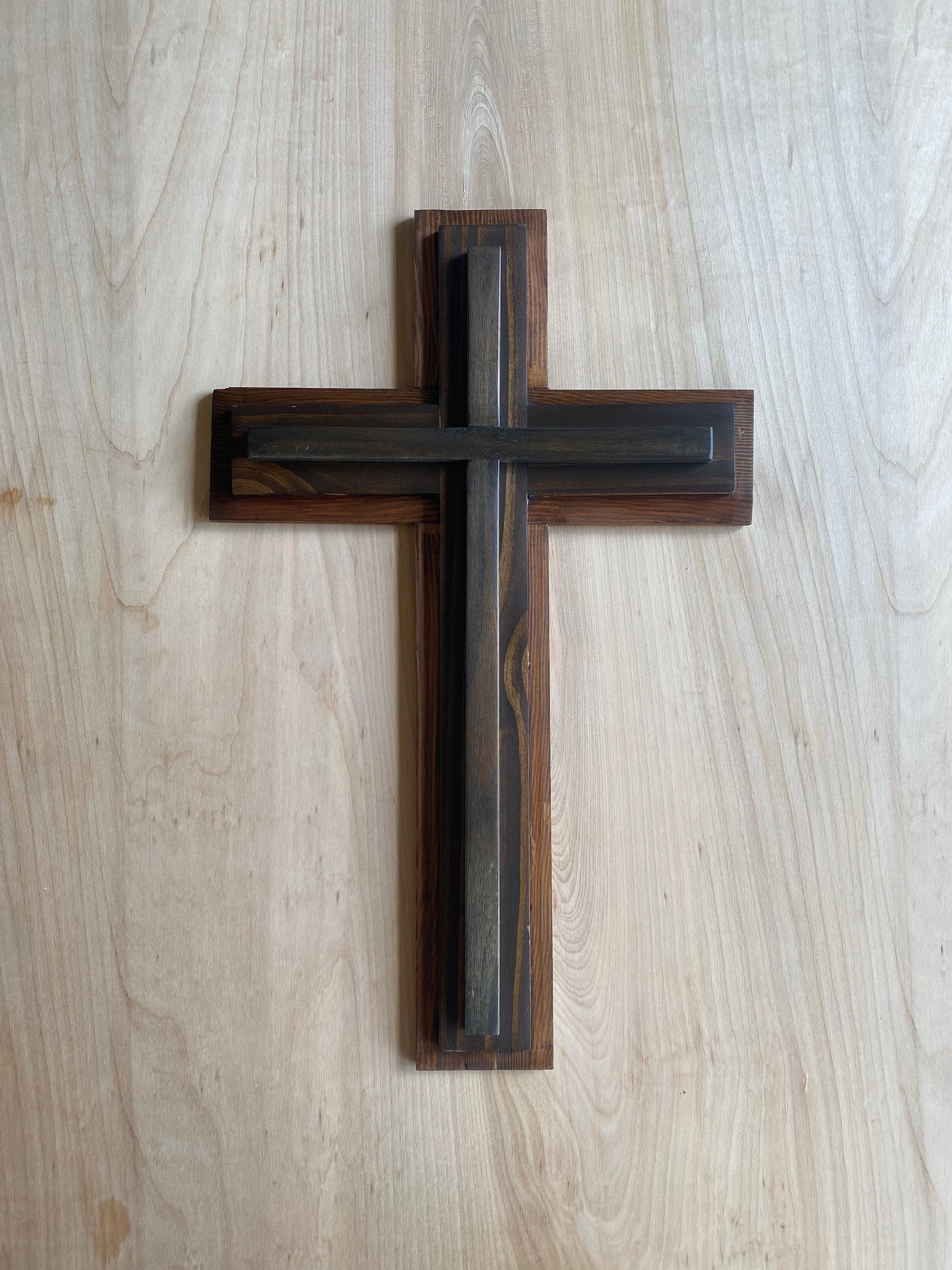 Triple Layered Wooden Cross #4 - Etsy