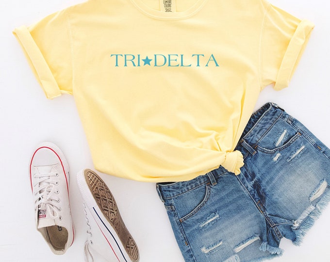 Tri Delta Shirt Delta Delta Delta Comfort Colors Short Sleeve Tee T ...