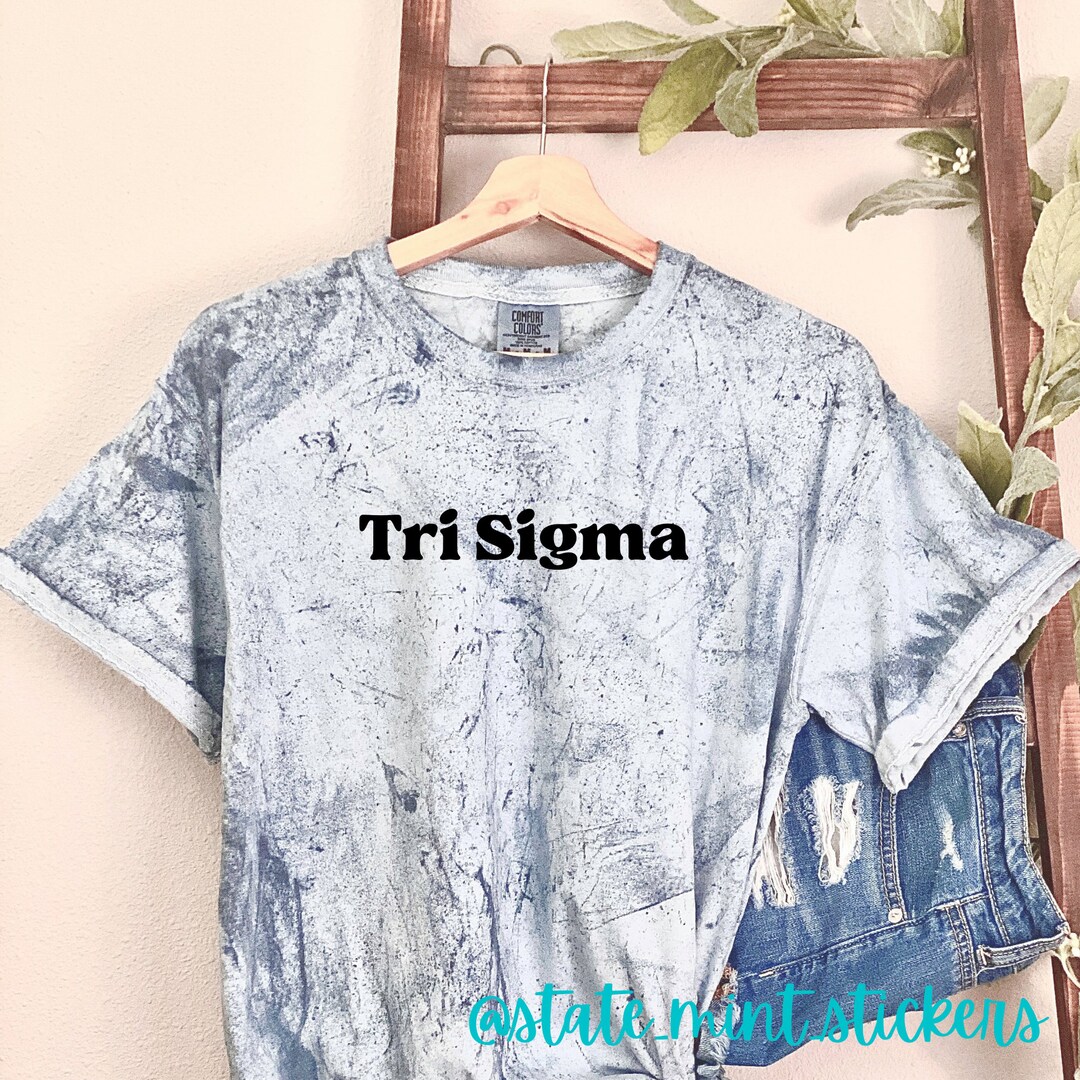 Tri Sigma Shirt Sorority Comfort Colors Short Sleeve Tee - Etsy