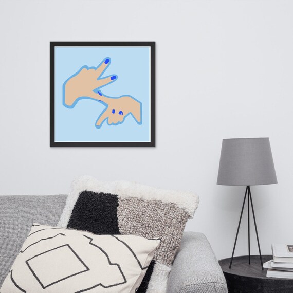 Kappa Kappa Gamma Sorority Hand Sign Framed Poster - Etsy