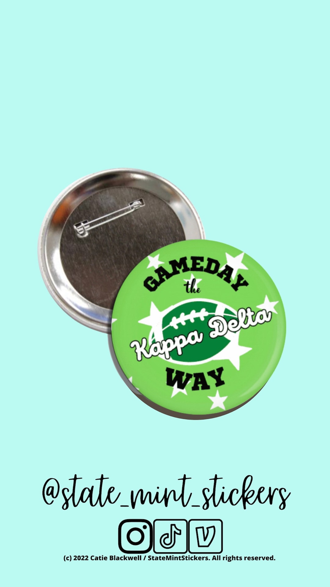 Sorority Gameday Buttons Football Game Buttons Sorority Buttons Custom ...